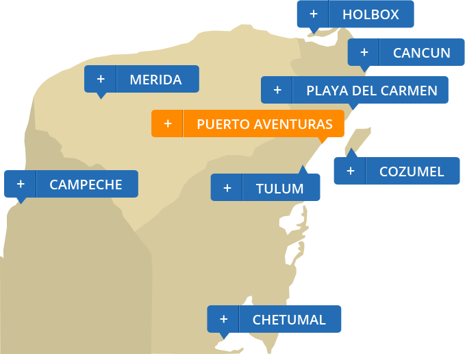 Puerto Aventuras City Map